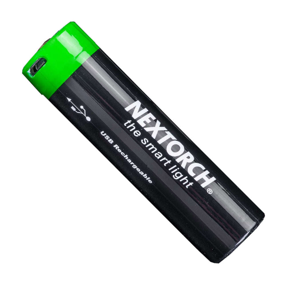 Nextorch 18650 Rechargeable Lithium Battery 2600 MaH, USBC Charge ...